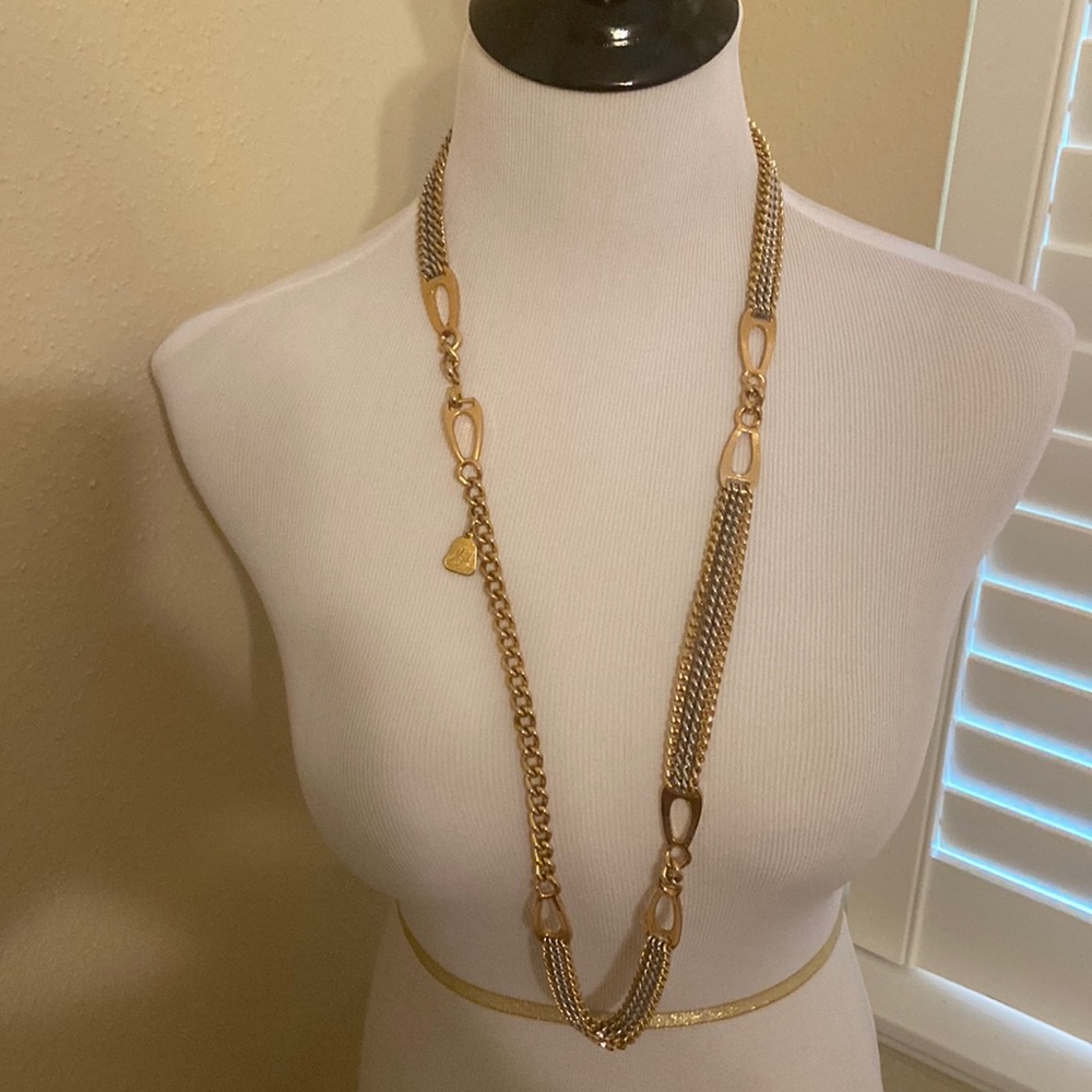 Mm Morris Moskowitz Gold & Silver Tones Metal Belt. - Gem